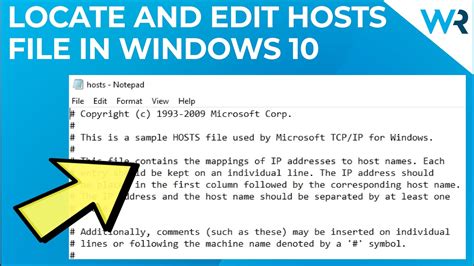 How To Locate And Edit The Hosts File In Windows 10 YouTube