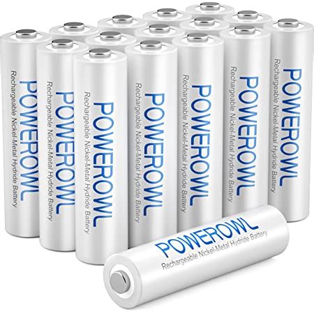Batterie Ricaricabili AA ad Alta Capacità 2800mAh POWEROWL 1 2V NiMH