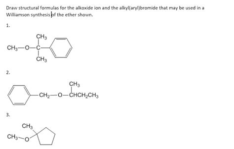 Solved Draw Structural Formulas For The Alkoxide Ion And The Chegg