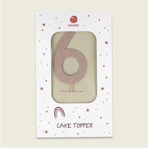 Cake Topper Mit Glitzer Zahl 6 Serie Under The Sea Ava Yves