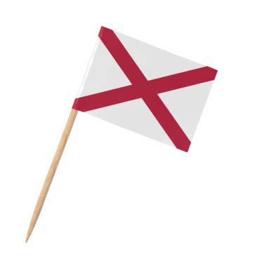 Alabama State Flag On A Wooden United States Miniature White PNG