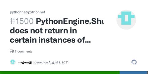 PythonEngine ShutDown Does Not Return In Certain Instances Of