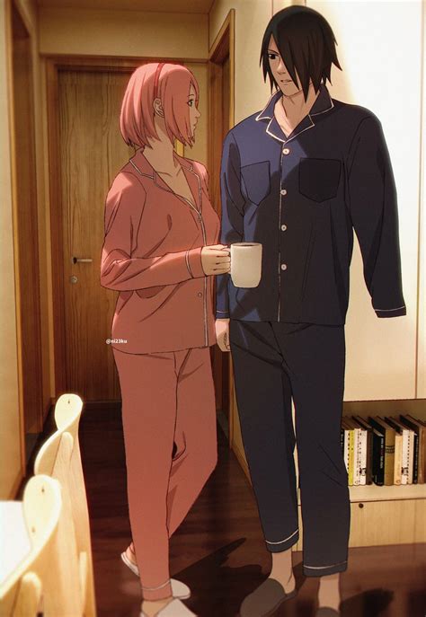 Haruno Sakura And Uchiha Sasuke Naruto And More Drawn By Niku