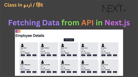 How To Use API In Next Js Fetching Data From API In Next Js 14 Next
