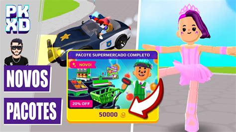 PK XD TESTEI TODOS OS NOVOS PACOTES DE PROFISSÕES POLICIAL BAILARINA