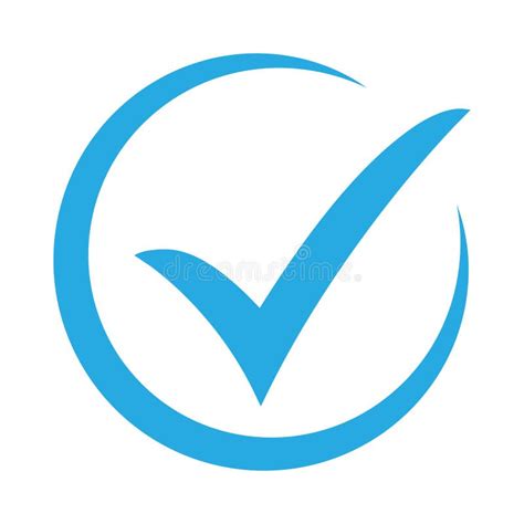 S Mbolo Azul Del Vector Del Icono De La Se Al Marca De Cotejo Aislada
