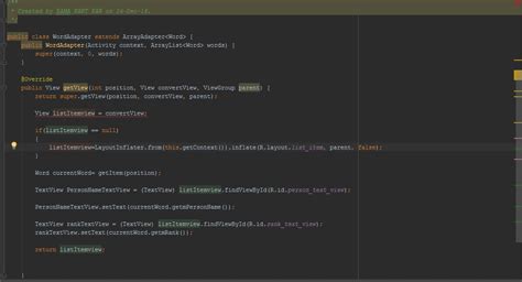 Android Unreachable Statement Error While Creating A Custom