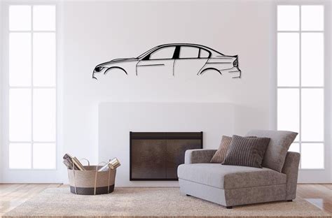BMW M3 Silhouette Large Metal Wall Art Car Garage Wall Decor Etsy
