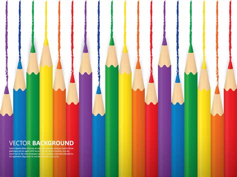 Colored Pencil Background Vector Art Graphics Freevector