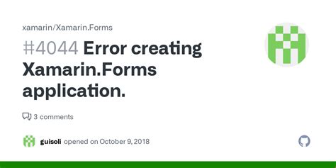 Error Creating Xamarin Forms Application Issue 4044 Xamarin