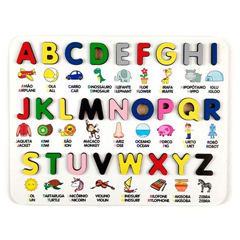 Alfabeto Bil Ngue Ilustrado D Brinquedo Educativo Pedag Gico De