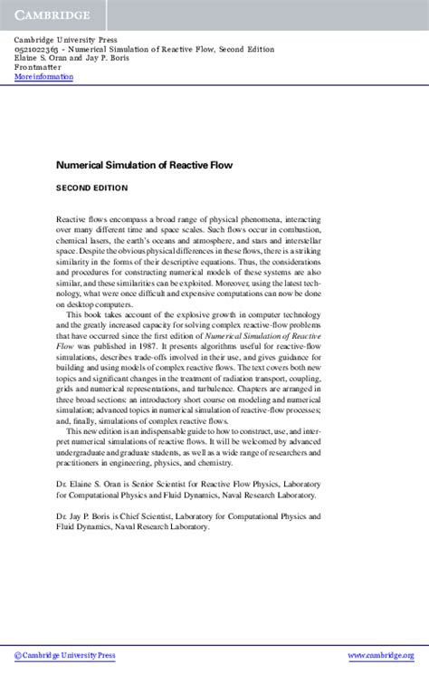 pdf numerical simulation of reactive flow michael mera