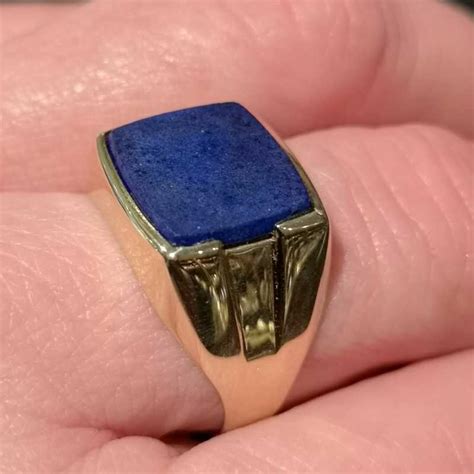 Vintage Siegelring In 333 Gold Mit Lapislazuli 280 00