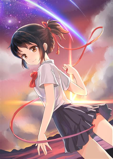 Miyamizu Mitsuha Kimi No Na Wa Drawn By Laizi Danbooru