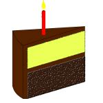 Flickering Candle Birthday Cake Free SVG