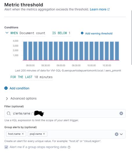 Alerting On No Data With A Specific Rule Kibana Discuss The Elastic