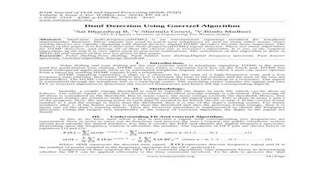 dtmf detection using goertzel algorithm [pdf document]