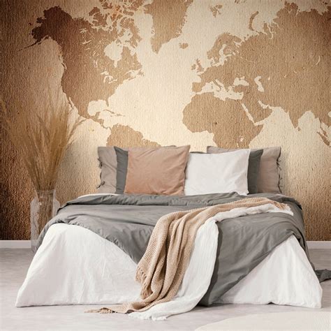 Papier Peint Vintage Carte Du Monde Dovido Sk