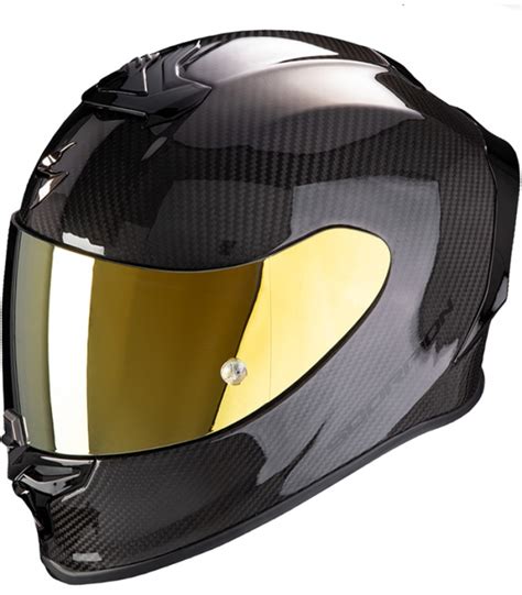 CASCO SCORPION EXO R1 EVO CARBON AIR SOLID NEGRO BRILLO