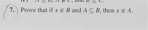 solved prove that if x∈ b and a⊆b then x∈ a