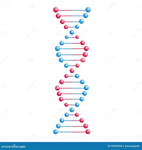 Vector DNA Molecule Structure With Chromosomes Helix Spiral With