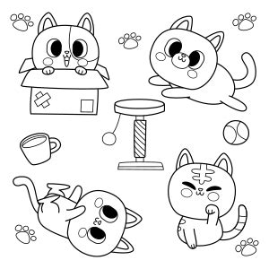 Dibujos para colorear Kawaii más de 30 imágenes fáciles de imprimir