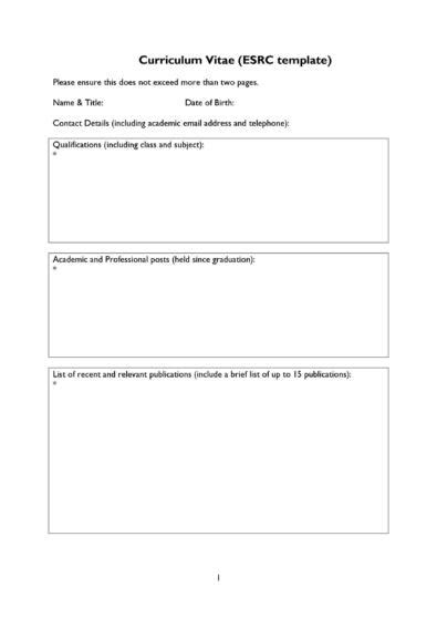48 Great Curriculum Vitae Templates Examples ᐅ TemplateLab