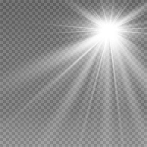Hermosa luz blanca explota con una explosión transparente Vector Premium