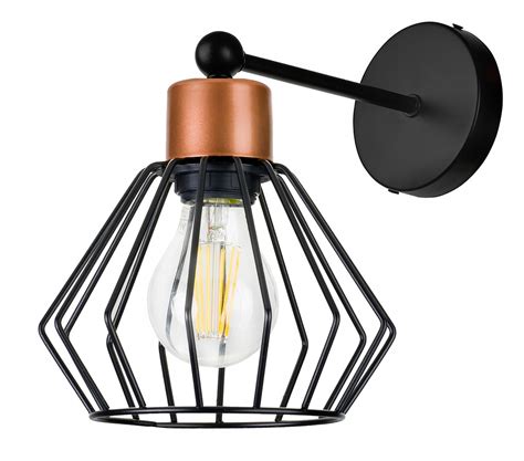 Lampa Kinkiet E27 Ścienny Stały Loft Drut Brylant INECT Sklep EMPIK