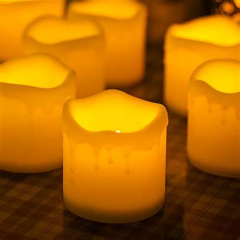 Amazon Homemory 2 X 2 Timer Flickering Flameless Votive Candles