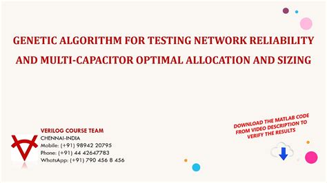 download matlab code genetic algorithm for testing network reliability and multi capacitor