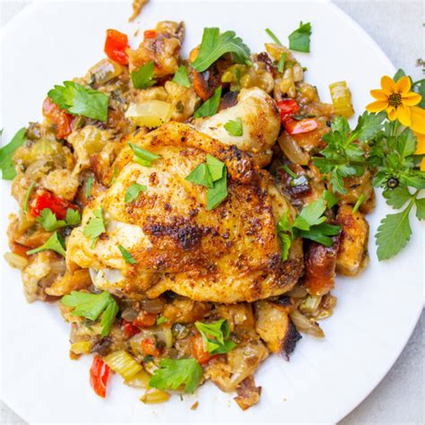 Chicken Stuffing Bake One Pot Two Kooks In The Kitchen