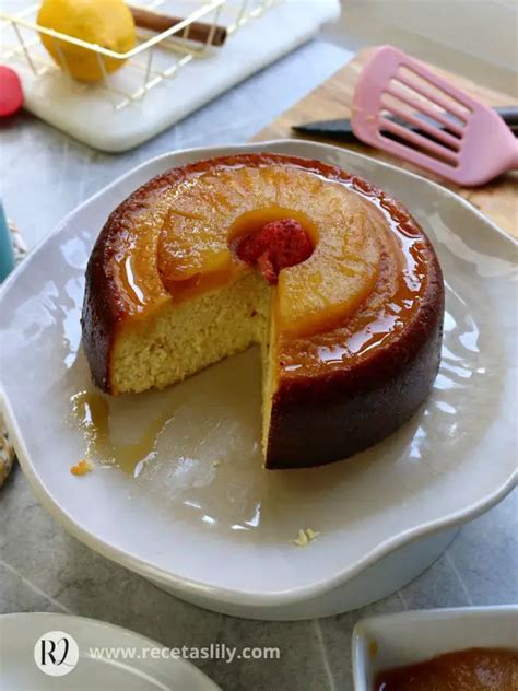 Volteado de piña saludable Recetas Lily