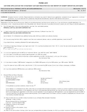 Fillable Online Form ADV Part 1 Fax Email Print PdfFiller