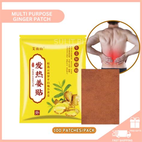 Original HERBAL GINGER PATCHES 100pcs For Pain Relief Promote Blood