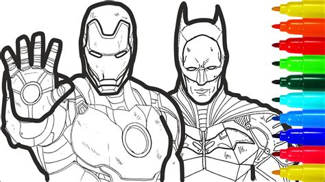 Iron Man Batman Burning On A Tree Coloring Pages Youtube