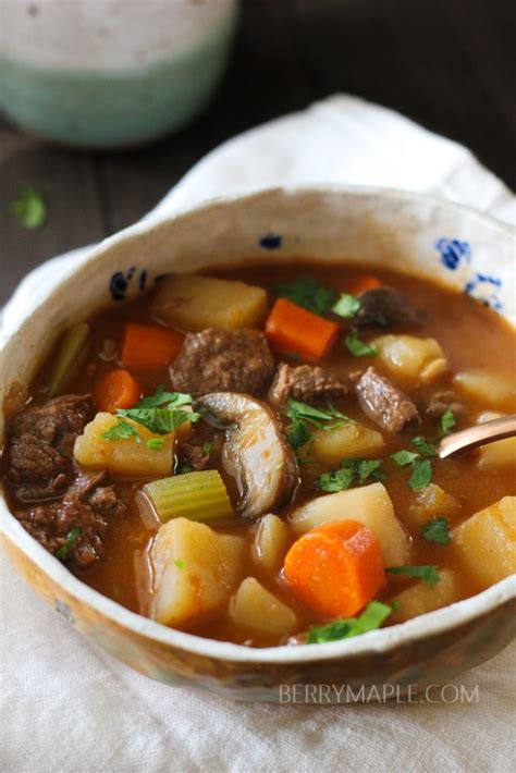 Beef And Vegetable Soup In Instant Pot Berryandmaple