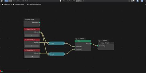 geo nodes subdivide only one axis modeling blender artists community