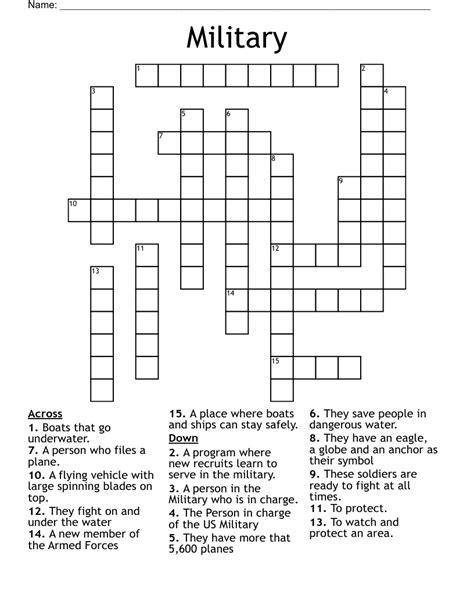 U S Marine Corps Crossword Wordmint