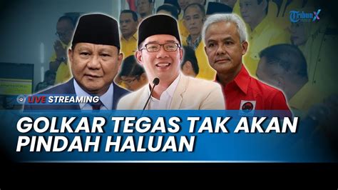 Ridwan Kamil Masuk Bursa Cawapres Ganjar Pranowo Golkar Tegas Tak