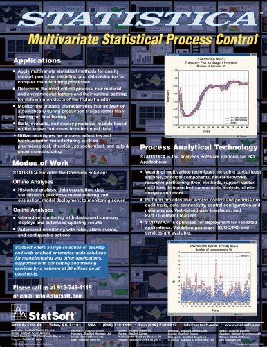 statistica multivariate statistical process control mspc statsoft pdf catalogs technical
