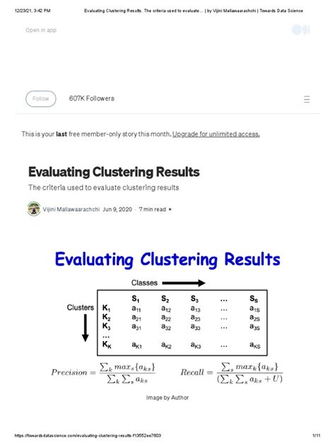 evaluating clustering results pdf