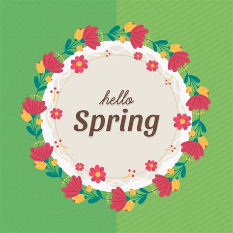 Free Vector Spring Floral Frame