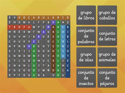 Sustantivos Colectivos Sopa De Letras