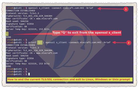 How To Close Openssl S Client Command Connection NixCraft