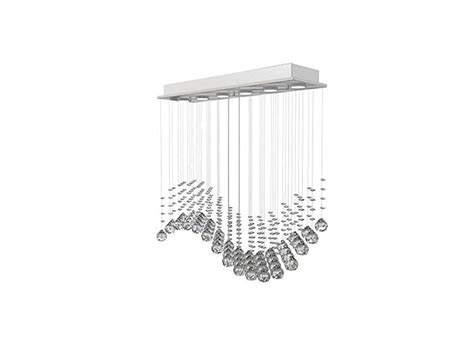 Lustre De Cristal Legitimo Onda 62X20cm Sala De Estar Mesa Jantar