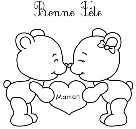 Coloriage Bonne F Te Maman T L Charger Et Imprimer Gratuit Sur