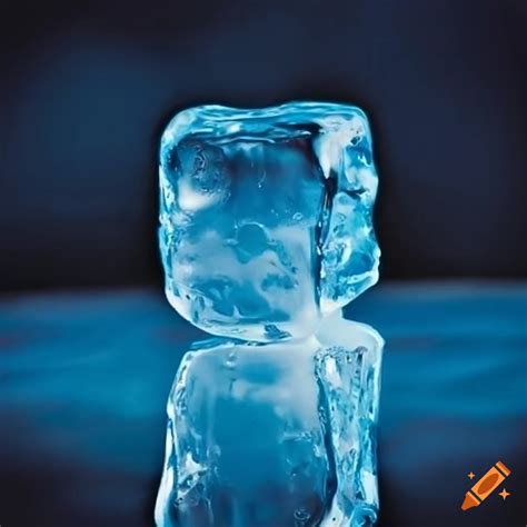 Ice Cubes In A Glass On Craiyon