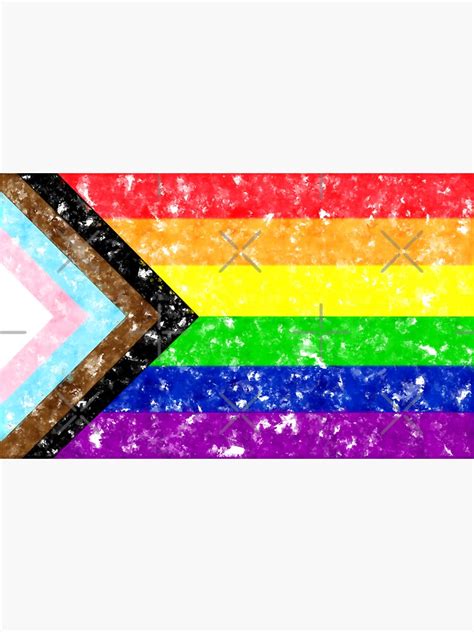 Progress Pride Flag Watercolor Sticker For Sale By Nyxfn Redbubble