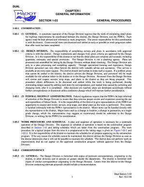 Fillable Online Www3 Modot Mo Section 1 03 General Procedures Www3